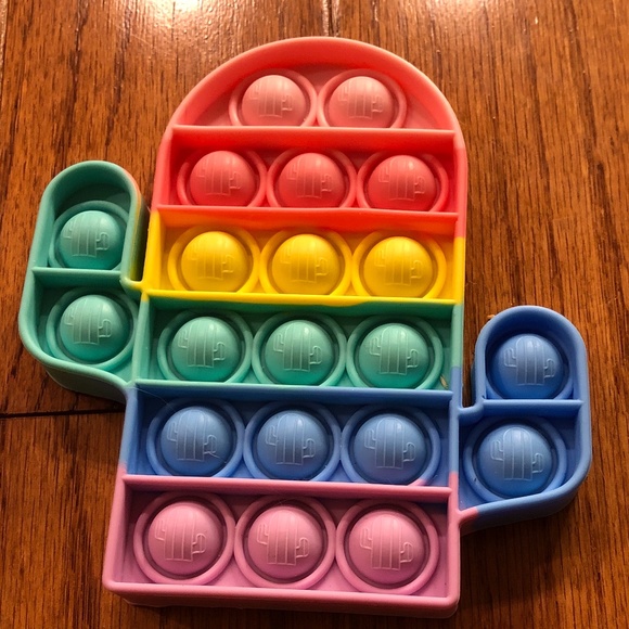 Toys | Pastel Rainbow Cactus Pop It | Poshmark